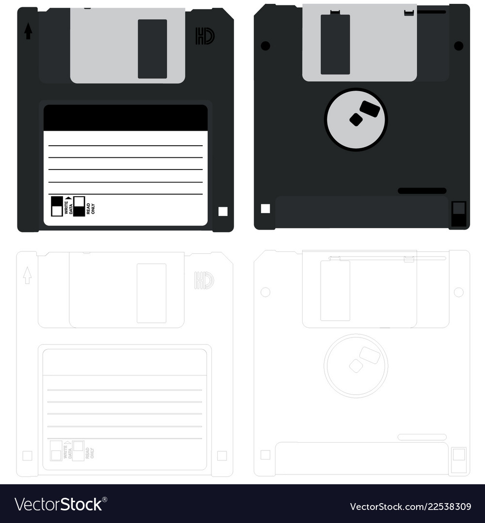 Floppy disk Royalty Free Vector Image - VectorStock