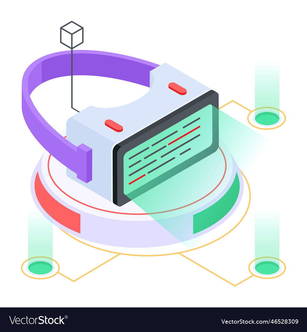 Vr headset Royalty Free Vector Image - VectorStock