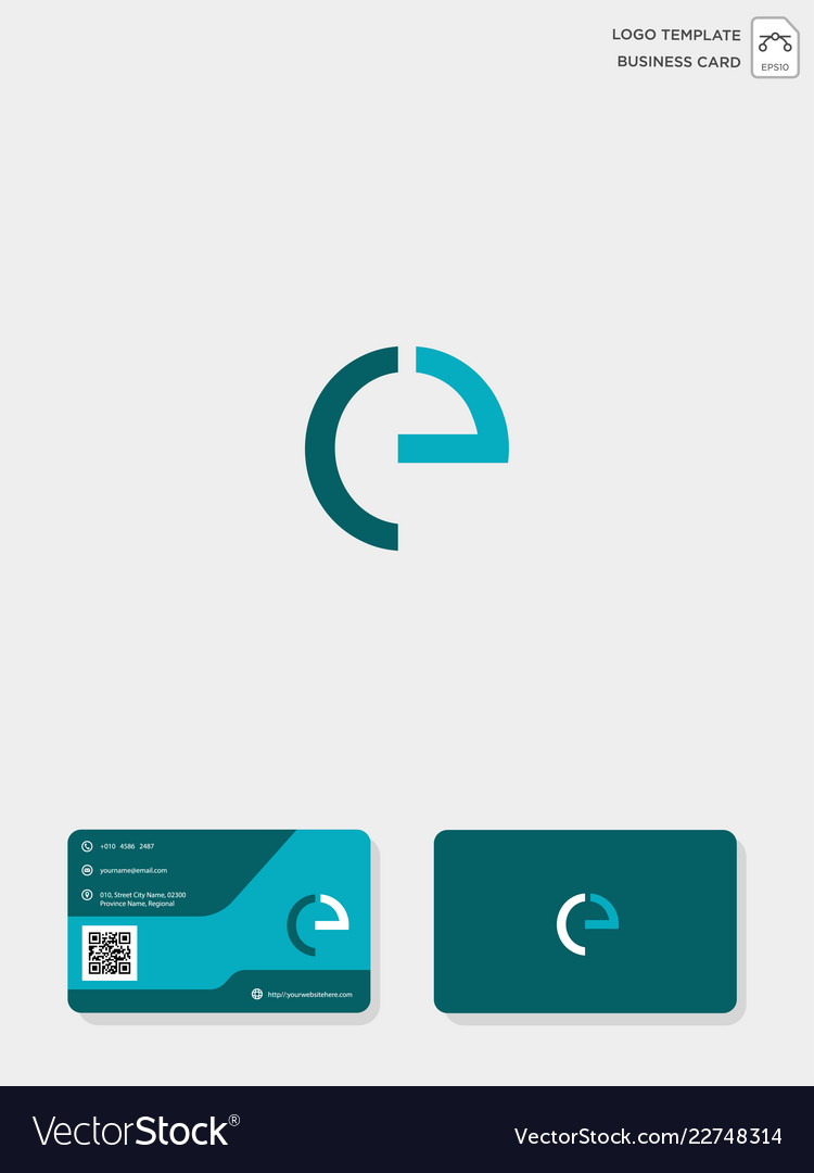 Initial ce or ec creative logo template Royalty Free Vector