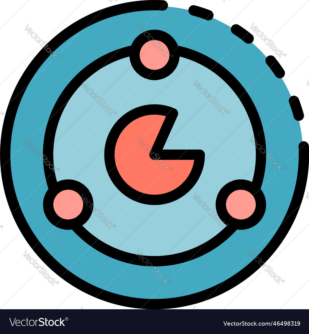 Big data circle icon flat Royalty Free Vector Image