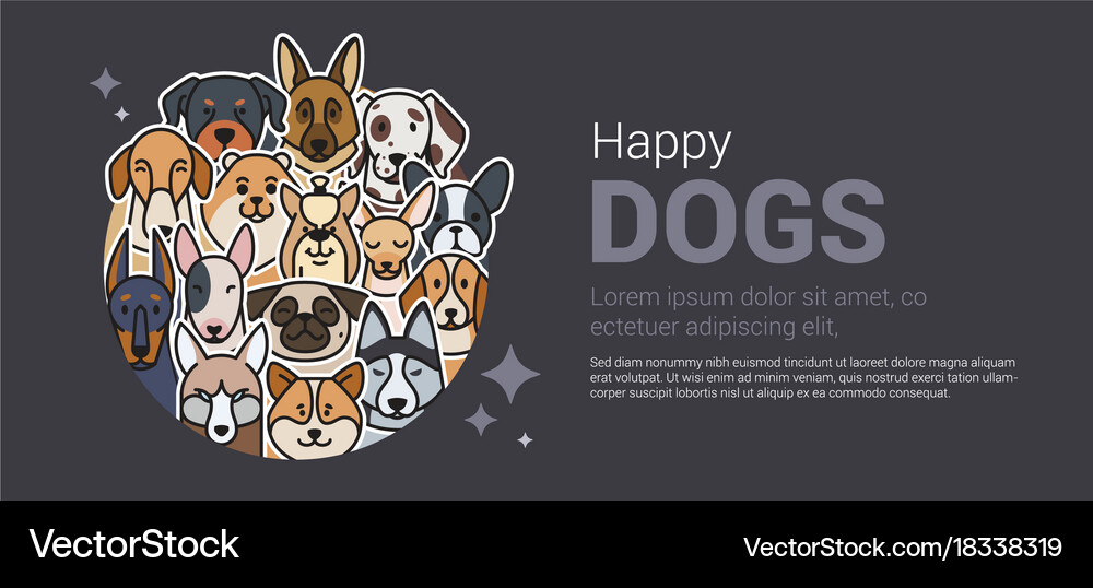 Template a banner for a dog shop Royalty Free Vector Image