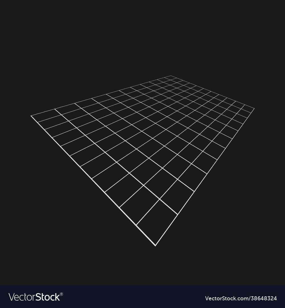 Retrofuturistic perspective grid at an angle Vector Image
