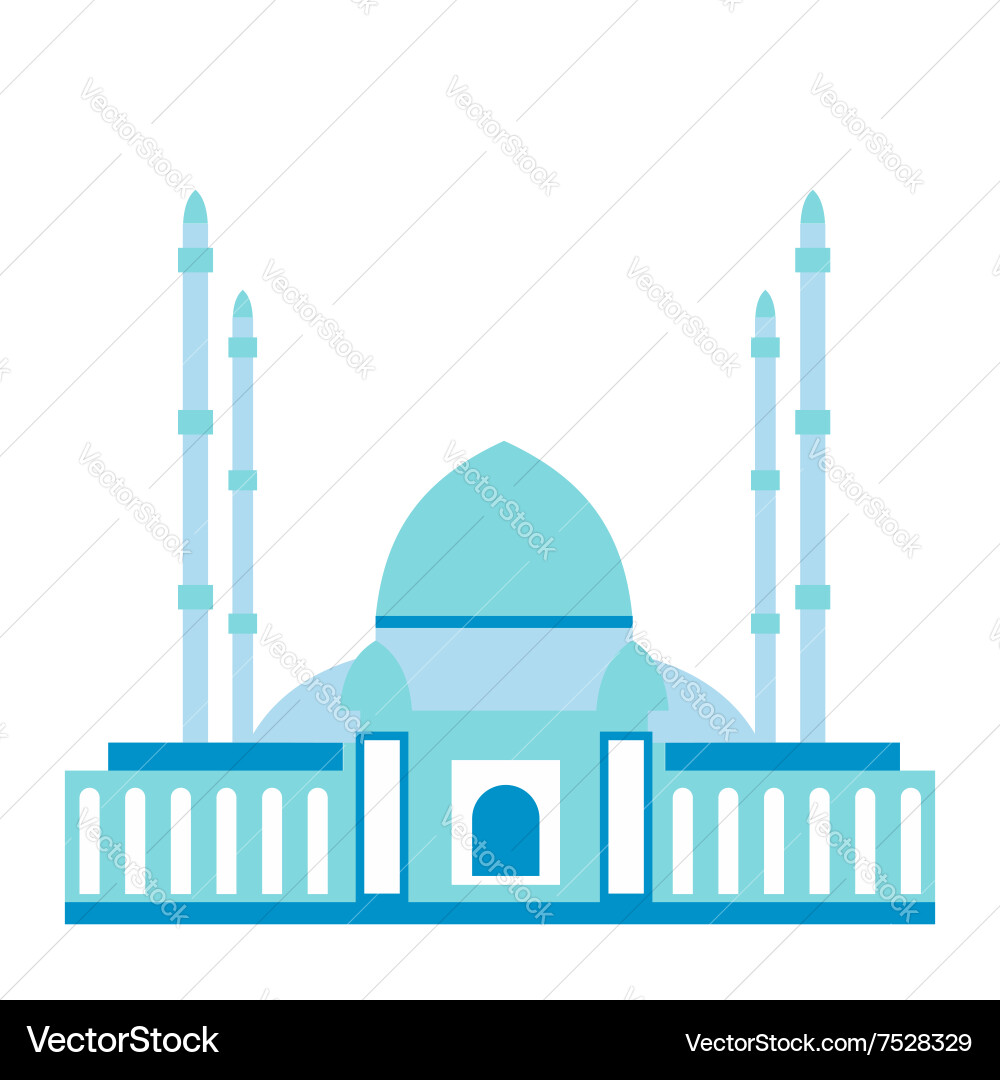 Mosque flat icon Royalty Free Vector Image - VectorStock
