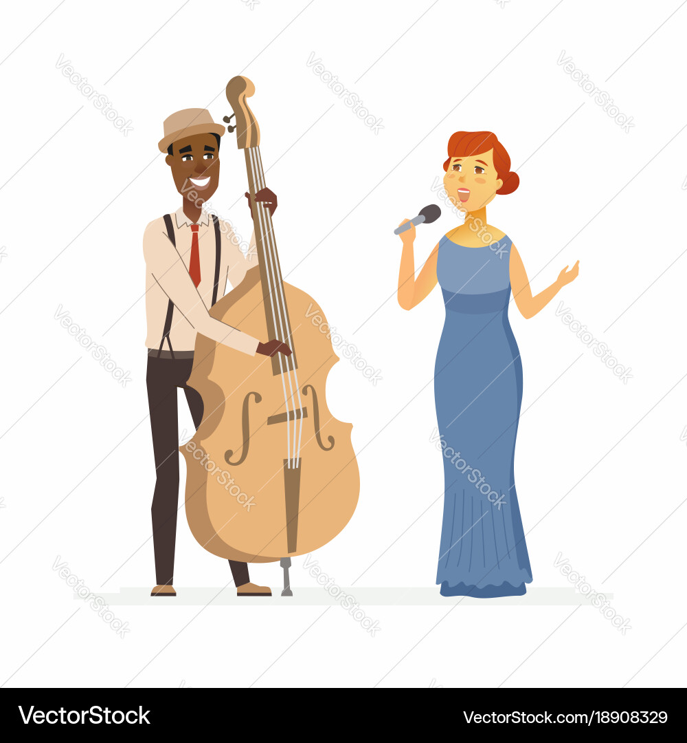 Musicians - cartoon people characters Royalty Free Vector
