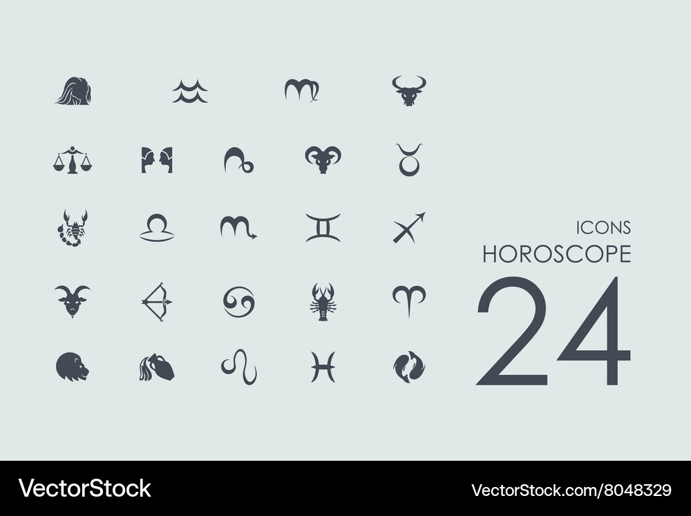 Set of horoscope icons Royalty Free Vector Image