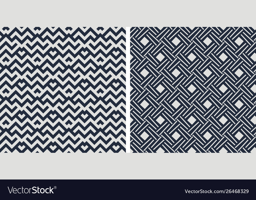 Set seamless patterns abstract geometric Vector Image