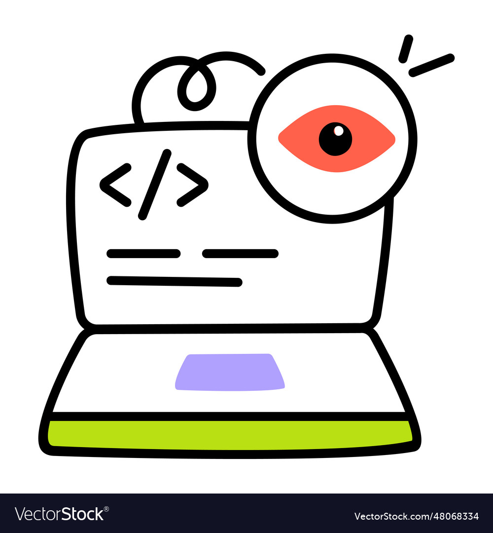 Code monitoring Royalty Free Vector Image - VectorStock