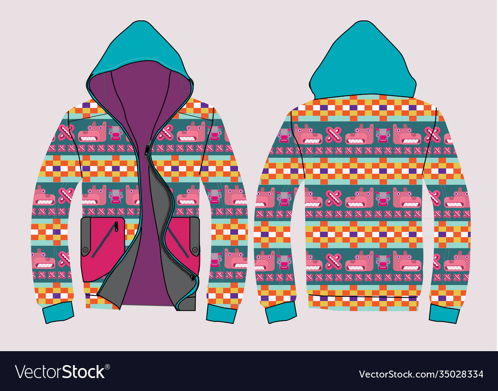 Jacket design template Royalty Free Vector Image