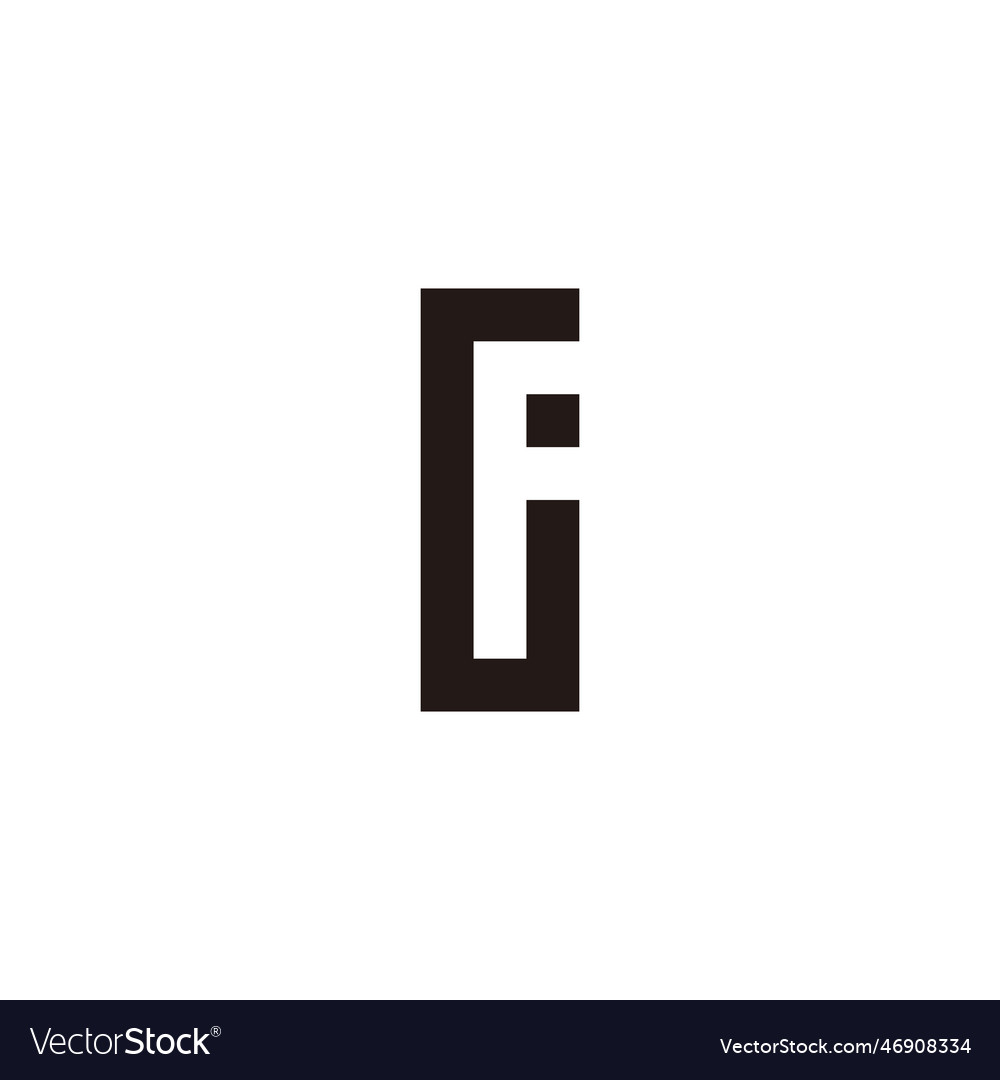 Letter g f and i rectangle geometric symbol Vector Image Letter g f and i rectangle geometric symbol Vector Image