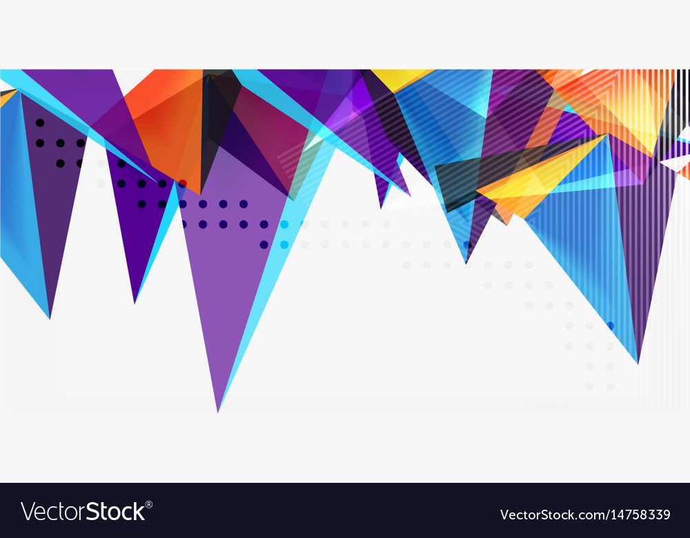 3d triangles geometric Royalty Free Vector Image