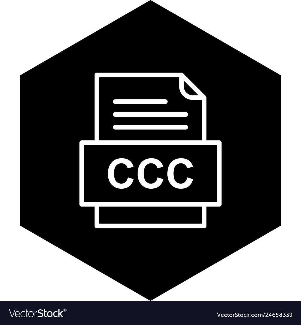 Ccc file document icon Royalty Free Vector Image