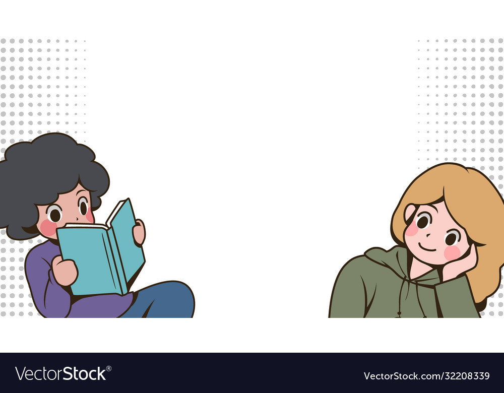 Character cartoon frame background Royalty Free Vector Image