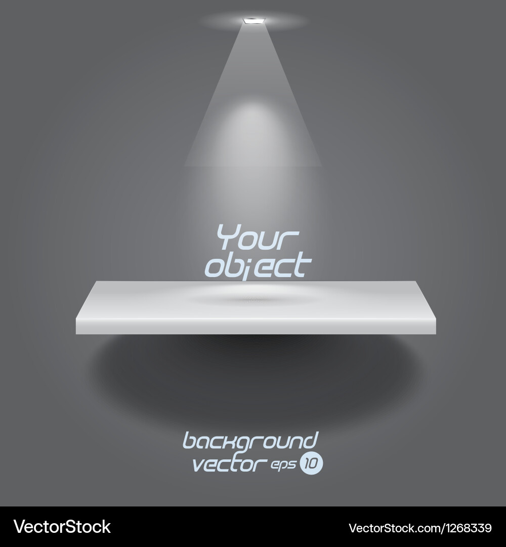 Presentation shelf Royalty Free Vector Image - VectorStock