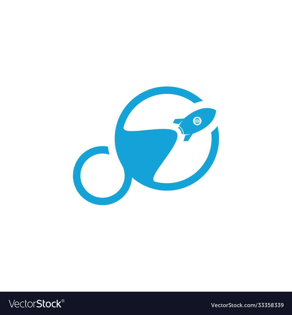 Rocket infinity logo icon template creative Vector Image
