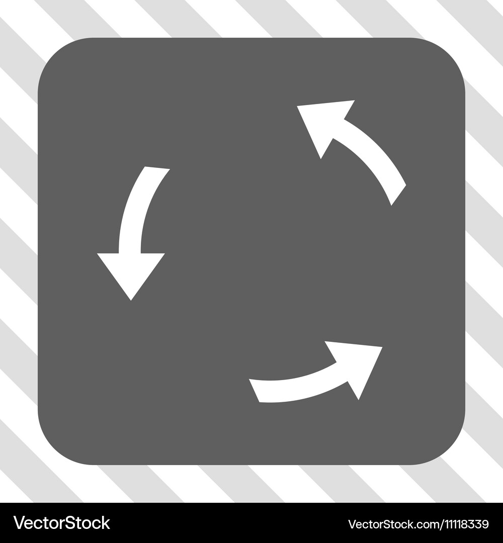 Rotate ccw rounded square button Royalty Free Vector Image
