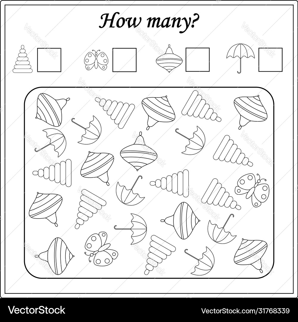 Worksheet mathematical puzzle game learning Vector Image