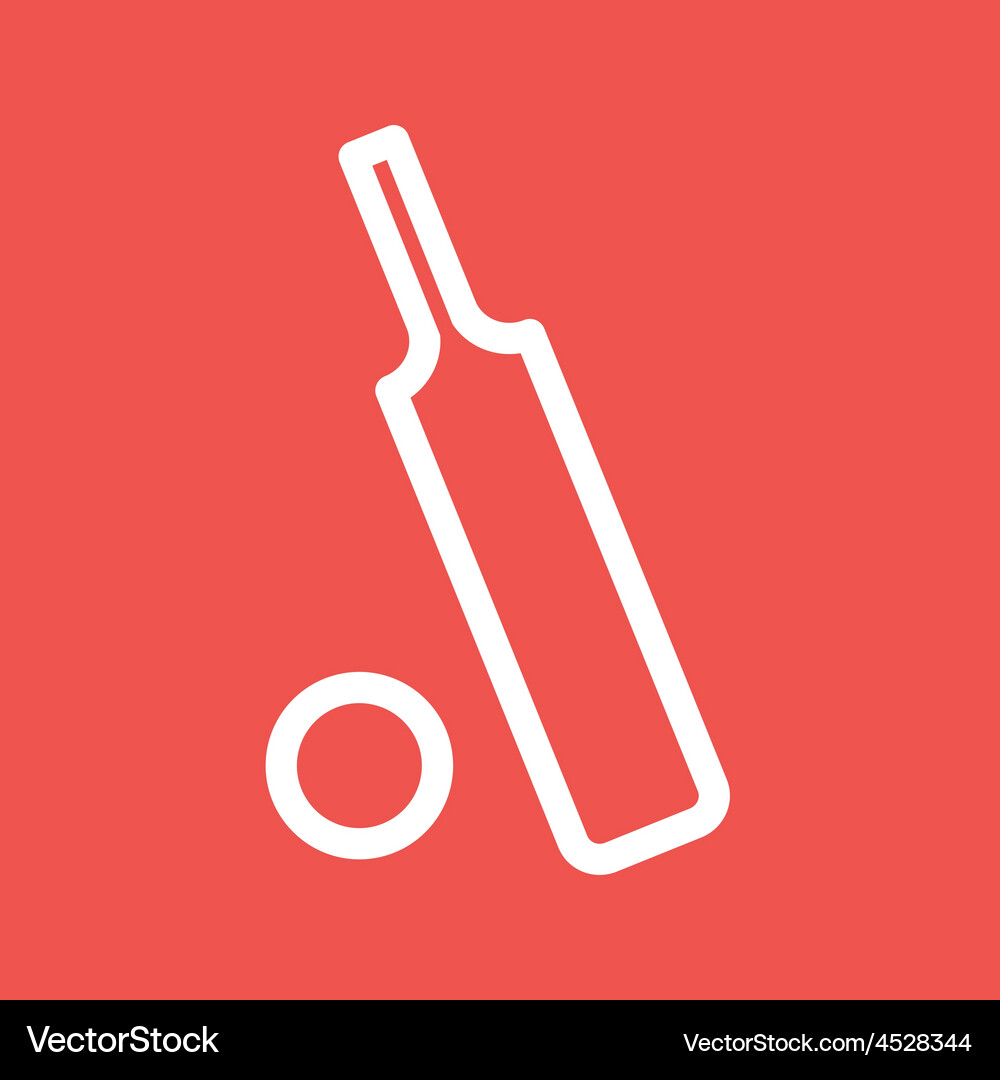 Cricket Bat and Ball Royalty Free Vector Image
