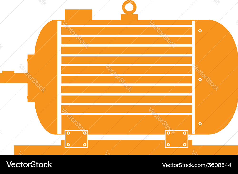 Electric motor on a white fone Royalty Free Vector Image