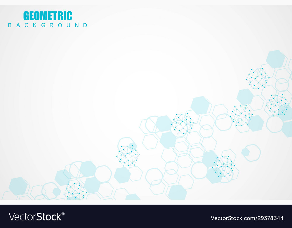 Hexagonal abstract background big data Royalty Free Vector