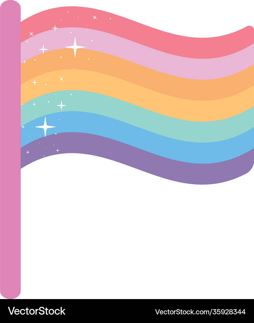 Lgbtq pride flag in a white background Royalty Free Vector