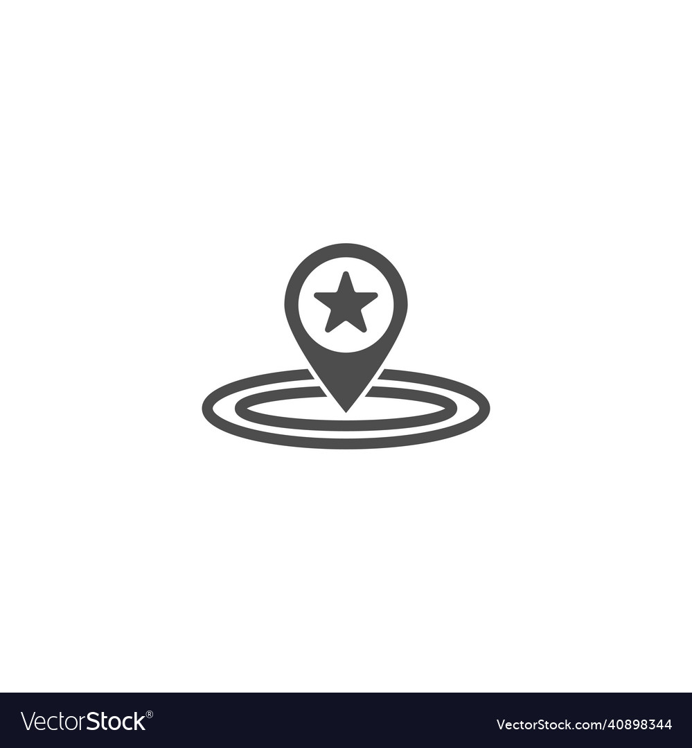 Map pointer icon flat design template Royalty Free Vector