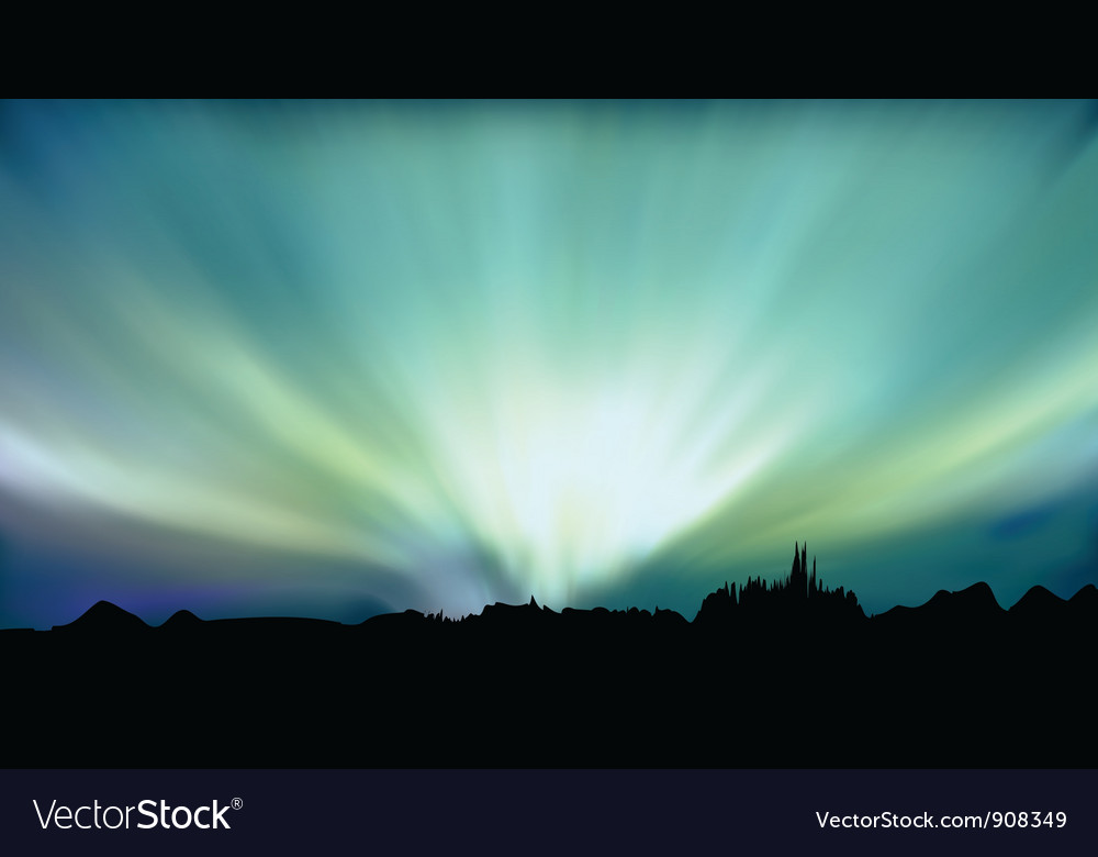 Aurora background Royalty Free Vector Image - VectorStock