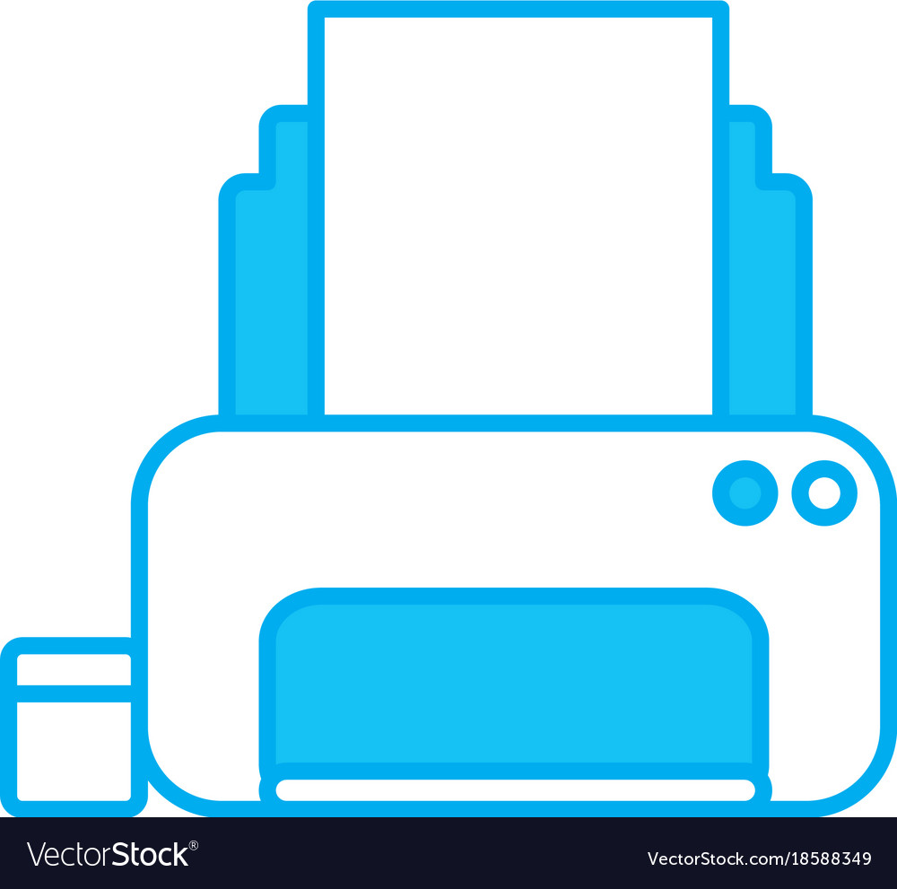 Office printer device Royalty Free Vector Image