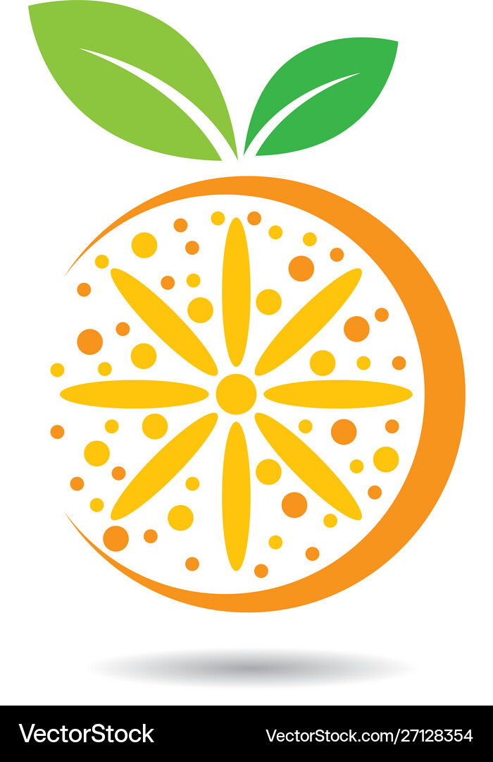 Orange symbol Royalty Free Vector Image - VectorStock