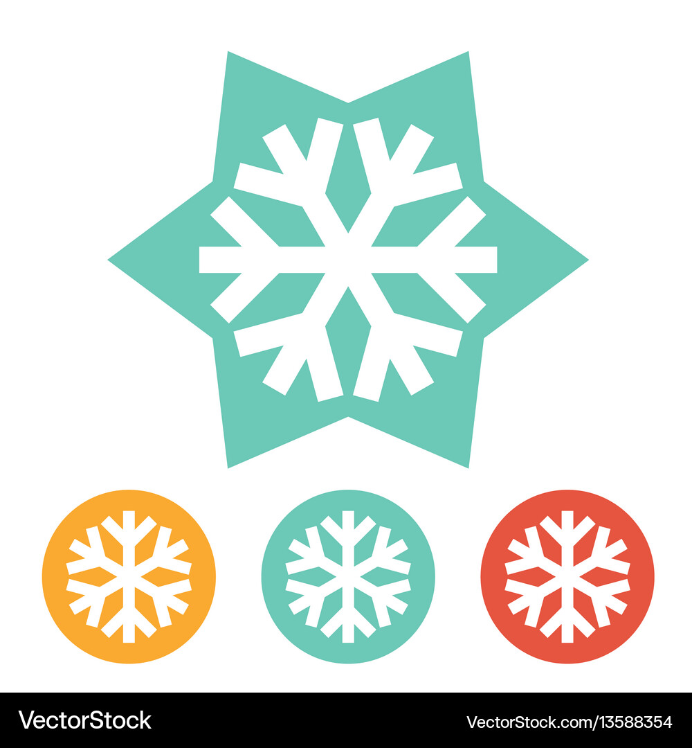 Snowflake icon isolated Royalty Free Vector Image
