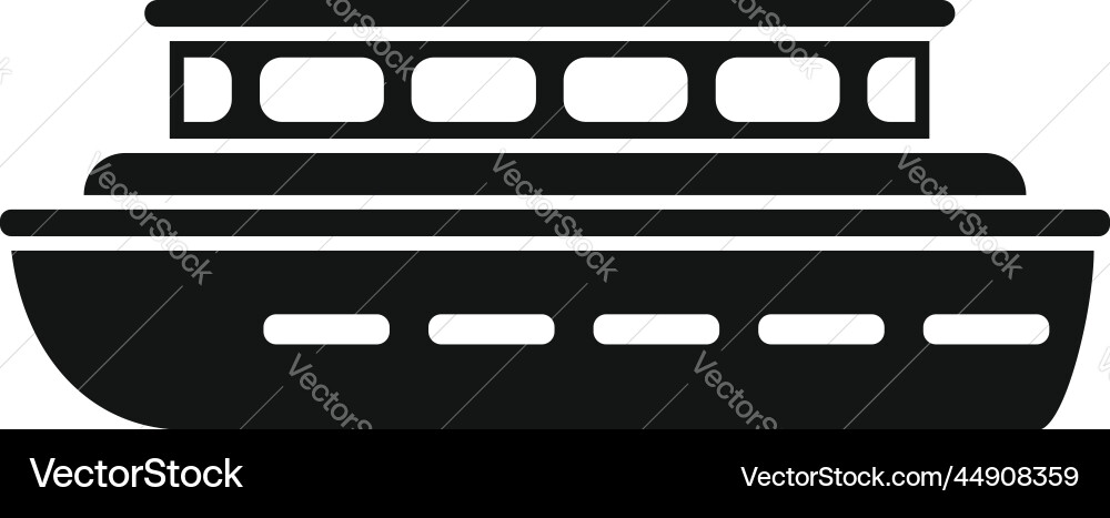 Guard boat icon simple rescue boat Royalty Free Vector Image