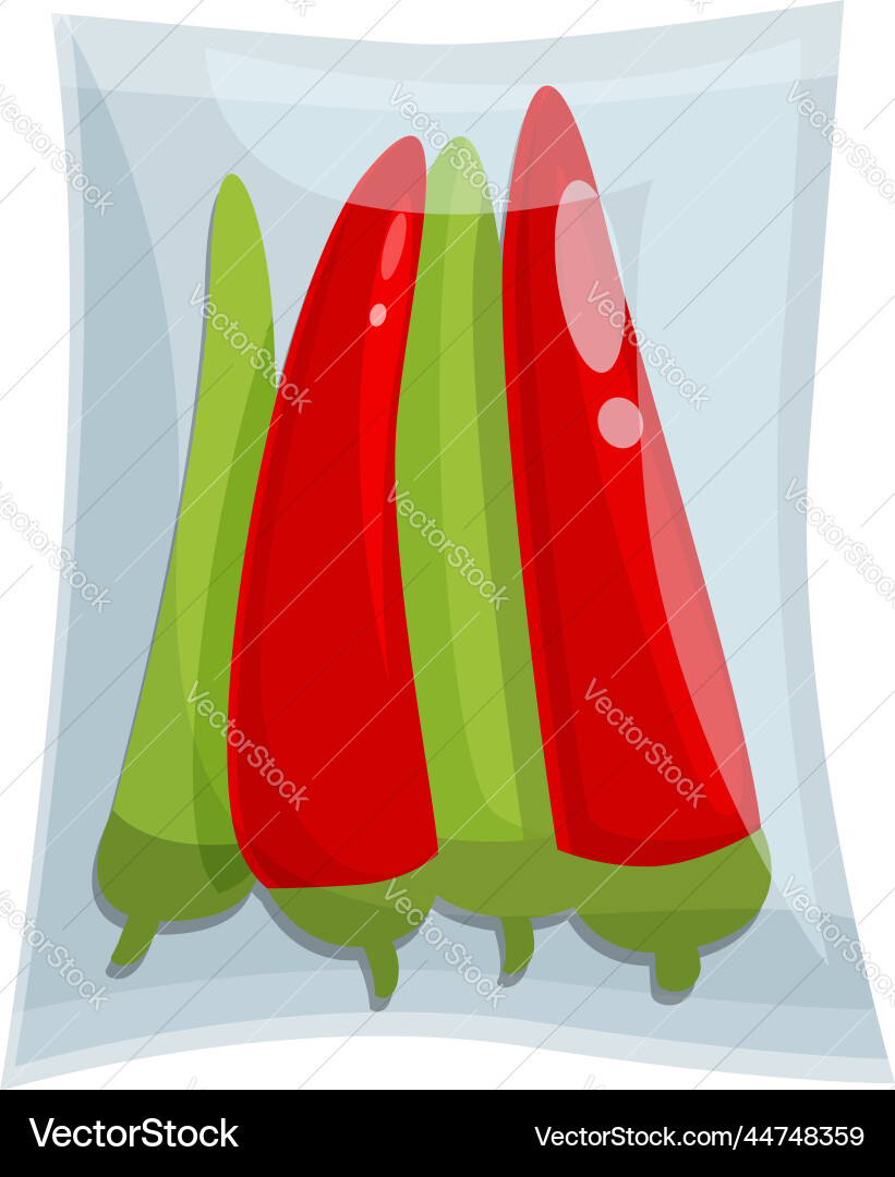 Pepper pack icon cartoon vacuum bag Royalty Free Vector