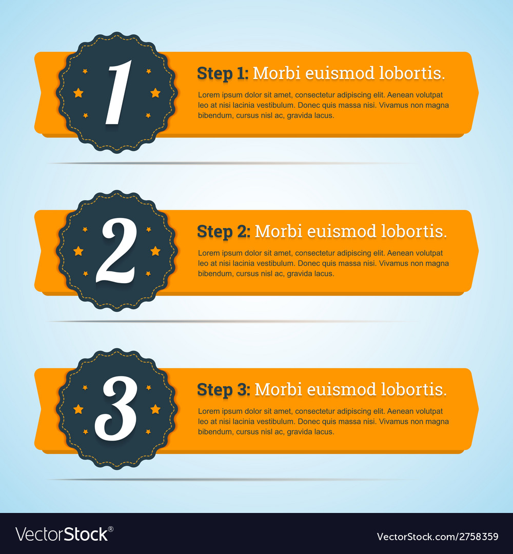 Steps progress banners Royalty Free Vector Image