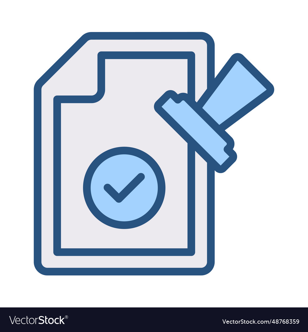 Valid document icon Royalty Free Vector Image - VectorStock