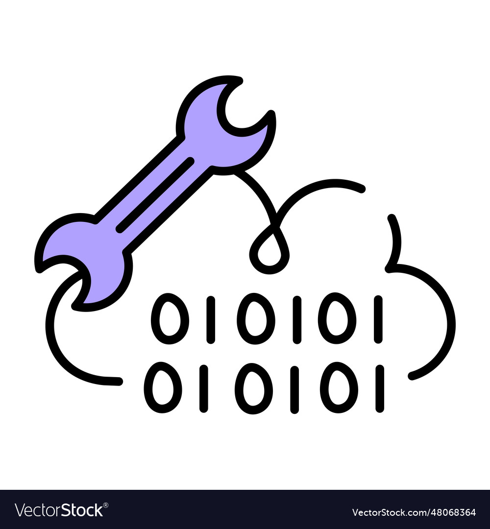 Binary cloud Royalty Free Vector Image - VectorStock