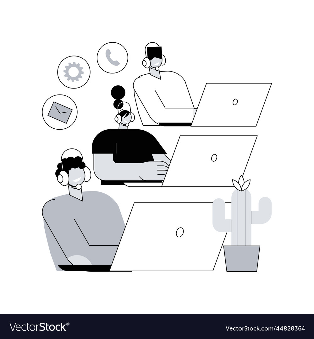Call center abstract concept Royalty Free Vector Image Call center abstract concept Royalty Free Vector Image