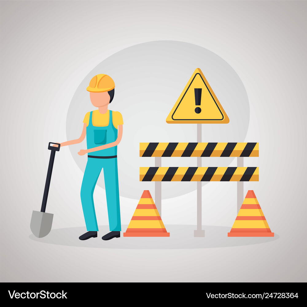 Construction worker equipment Royalty Free Vector Image