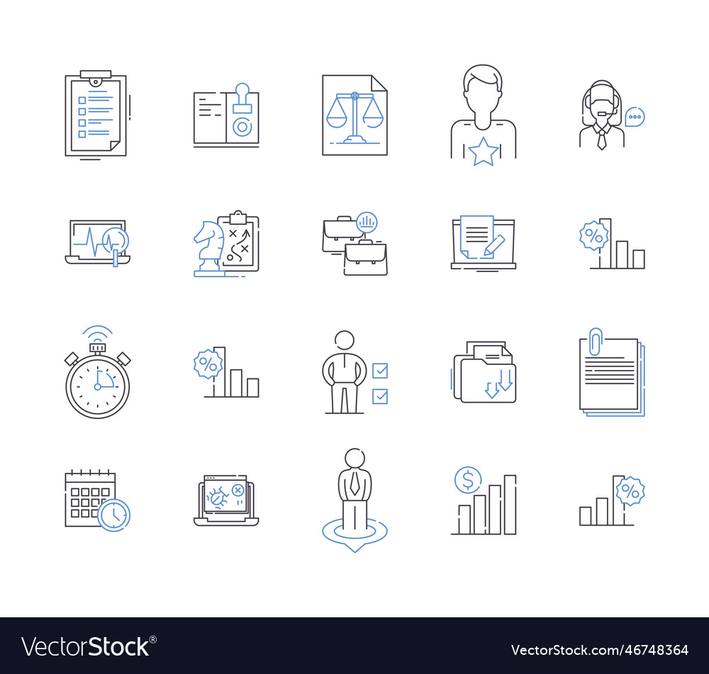 Data analytics outline icons collection Royalty Free Vector Data analytics outline icons collection Royalty Free Vector