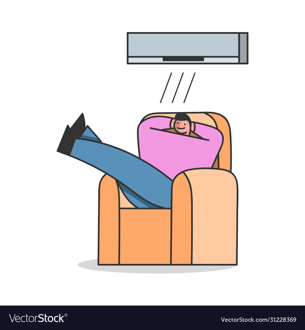 Concept of summer hot period time satisfied Vector Image Concept of summer hot period time satisfied Vector Image