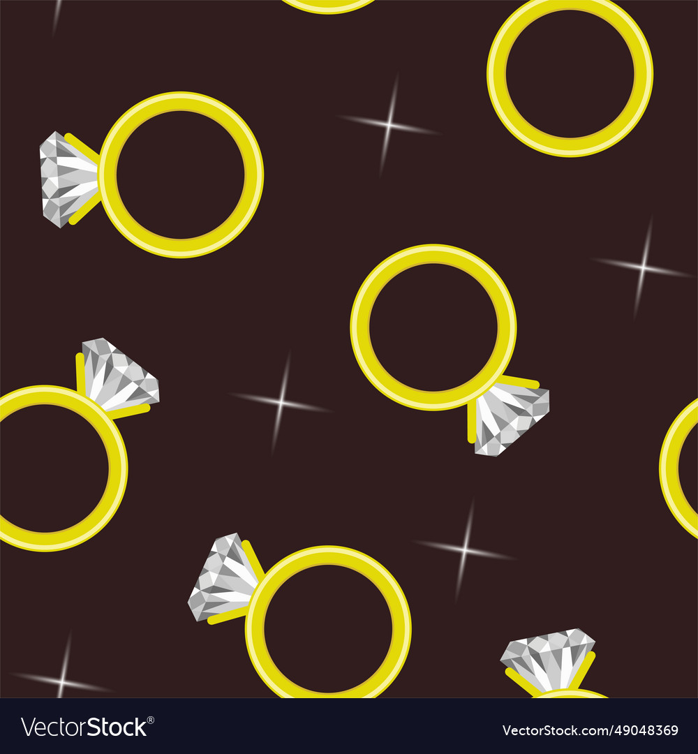 Engagement ring pattern Royalty Free Vector Image