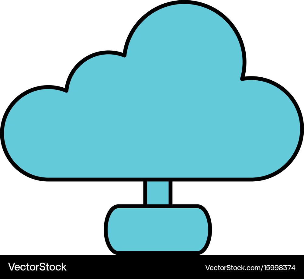 Cloud computing server icon Royalty Free Vector Image