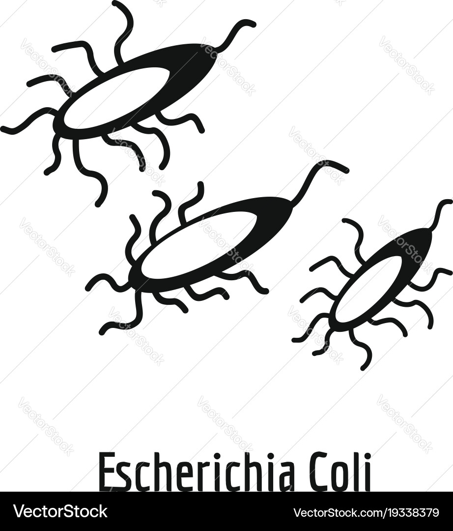Escherichia coli icon simple style Royalty Free Vector Image