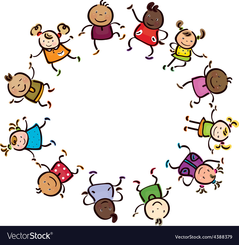 Kids Circle Royalty Free Vector Image VectorStock