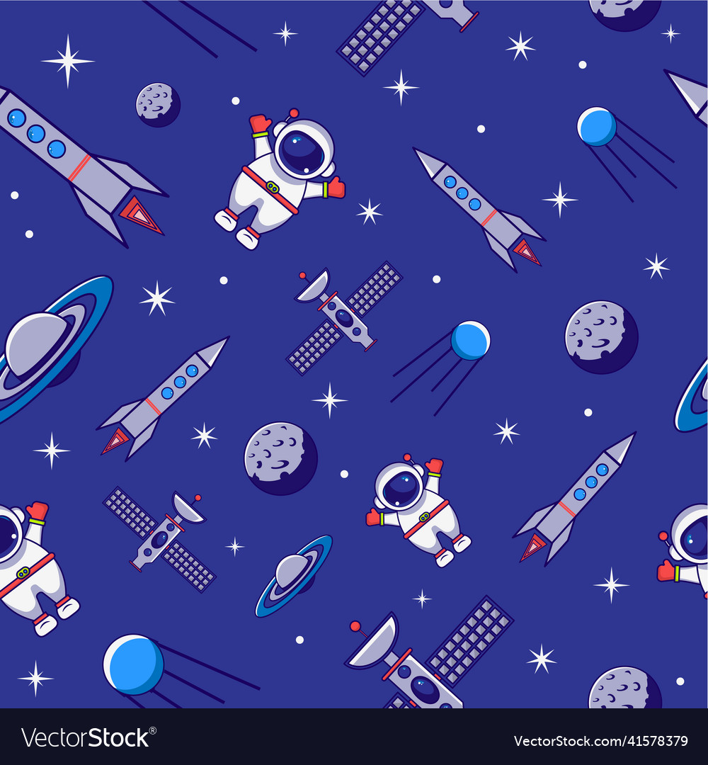 Space seamless pattern Royalty Free Vector Image