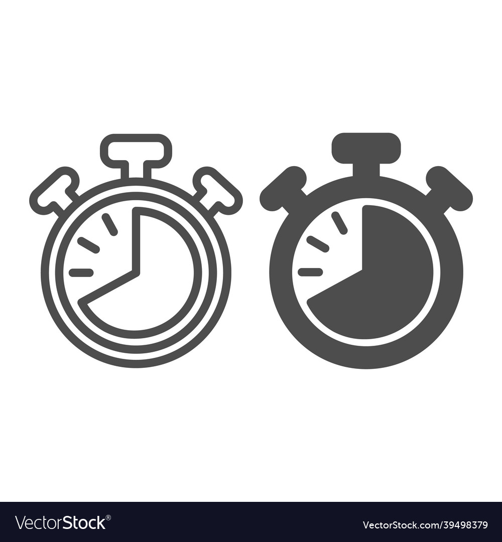 Stopwatch With Buttons 40 Seconds Timer Royalty Free Vector