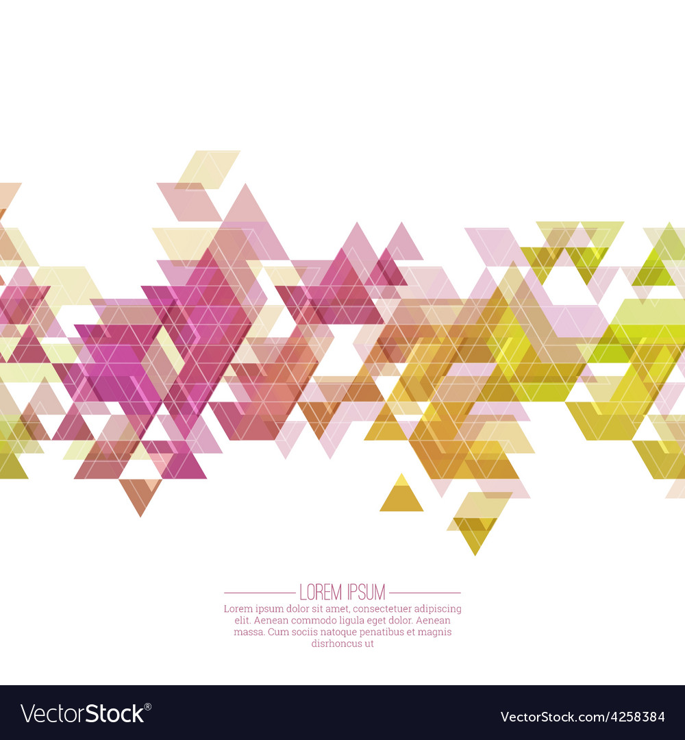 Creative abstract triangle pattern Royalty Free Vector Image