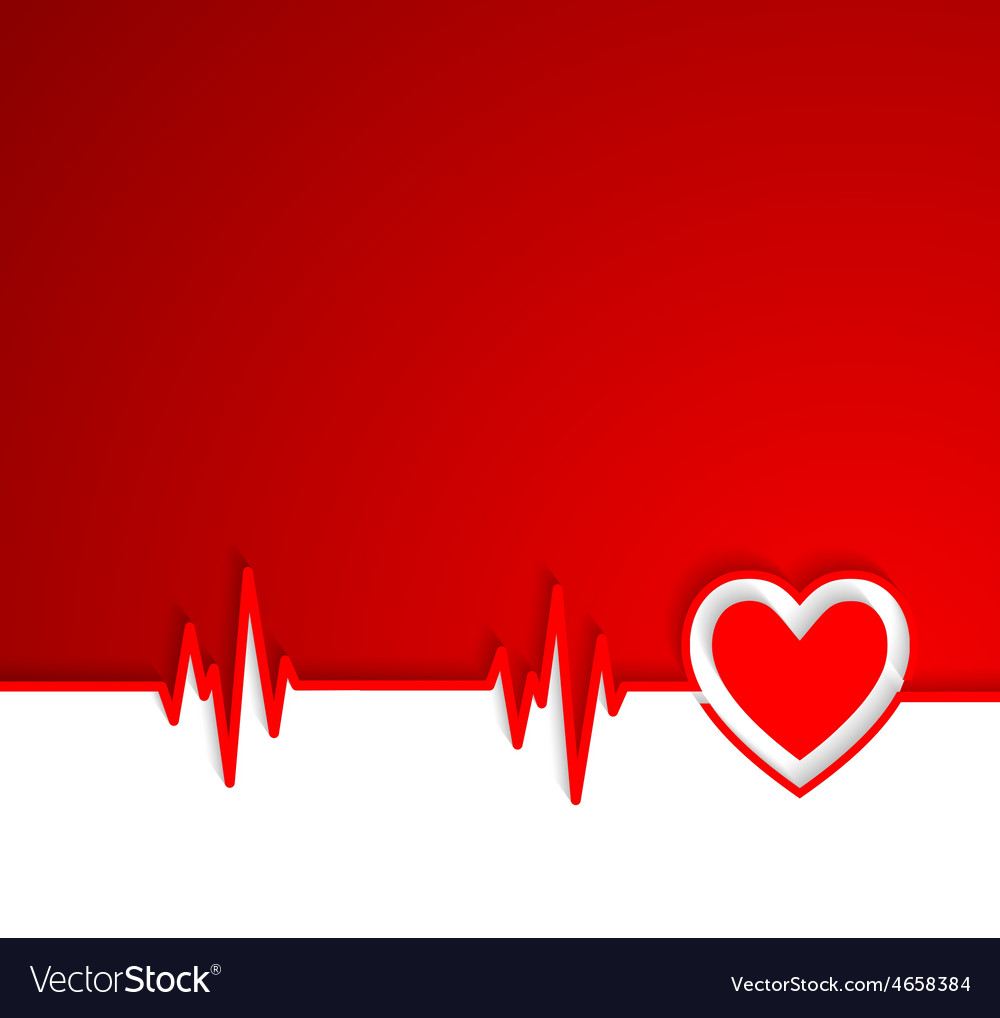 Heart beat cardiogram with shape Royalty Free Vector Image Heart beat cardiogram with shape Royalty Free Vector Image