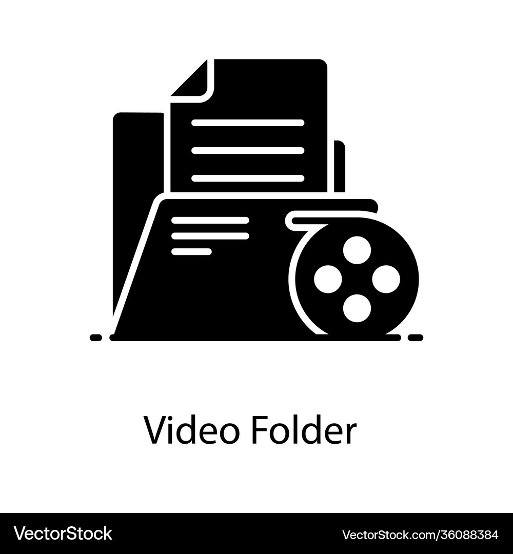 Video folder Royalty Free Vector Image - VectorStock