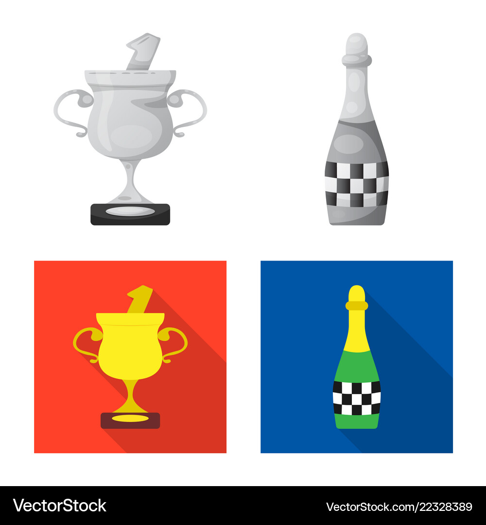 Car and rally icon set Royalty Free Vector Image