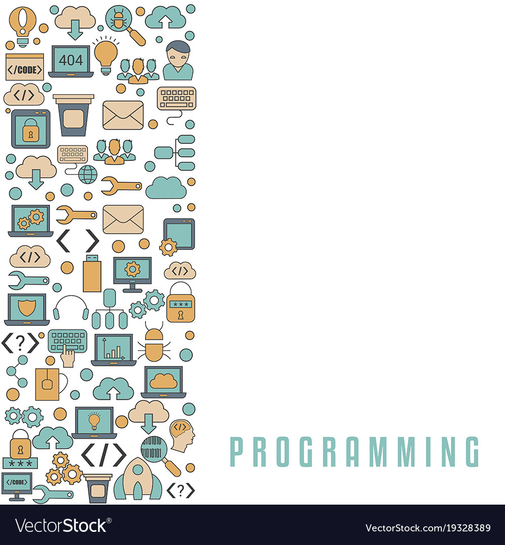 Coding And Programming Background Coding And Vector Image 9879