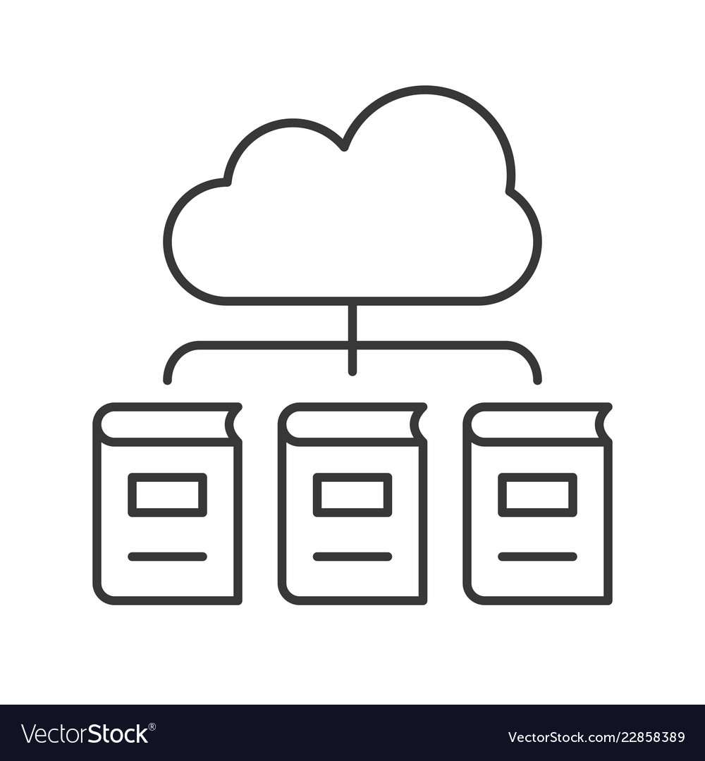 Library cloud computing concept icon Royalty Free Vector
